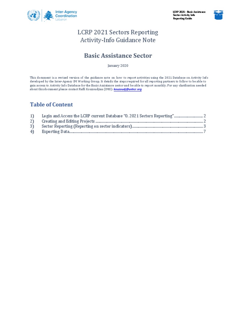 Activity Info Reporting User Guide - Basic Assistance 2021 | Download ... Activity Info Reporting User Guide - Basic Assistance 2021 | Download ...