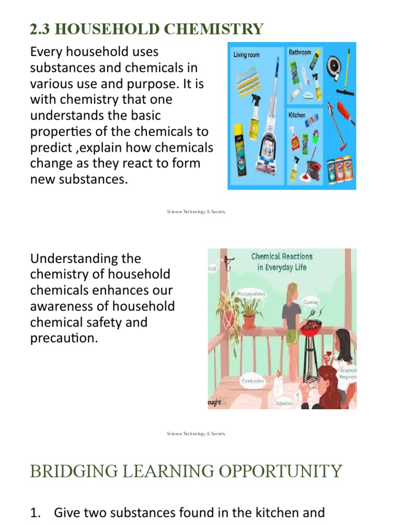 Household Chemistry | PDF | Detergent | Chemistry