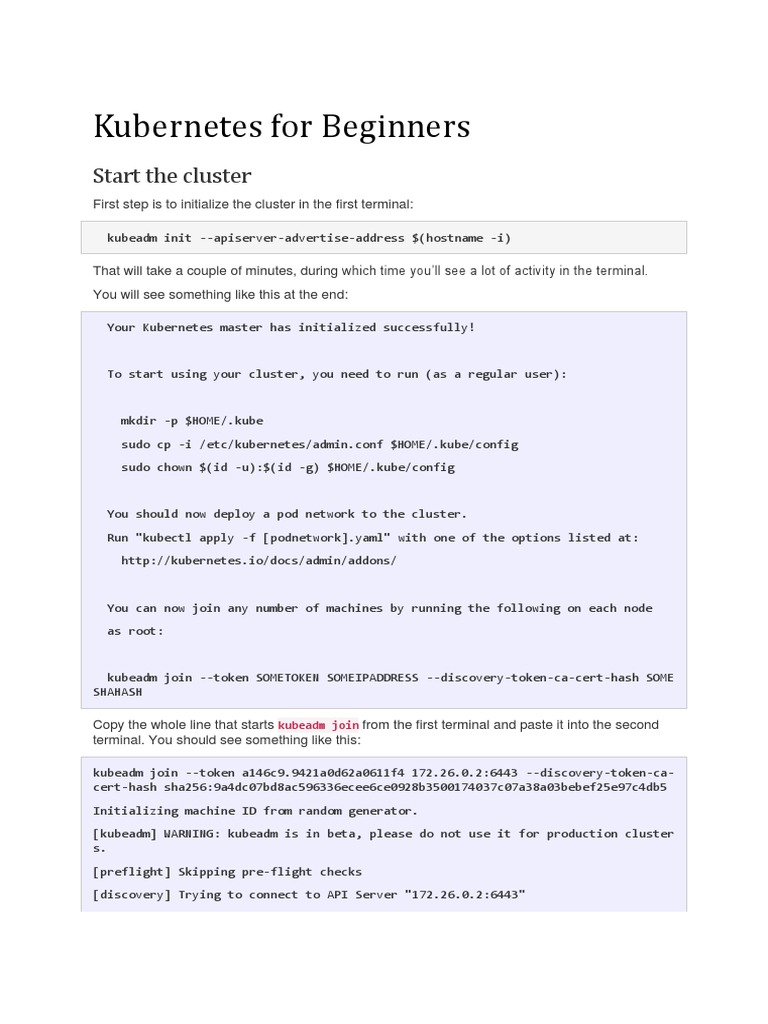Kubernetes For Beginners | PDF | Internet Protocol Suite | Computer Network
