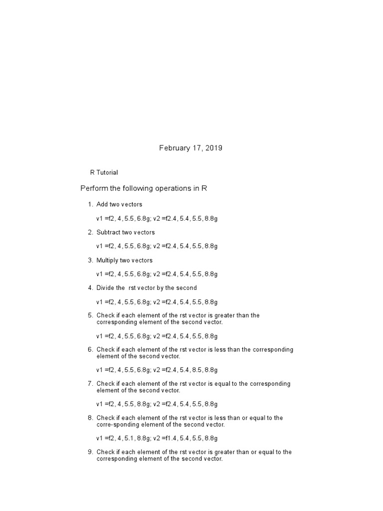 R Tutorial For Beginner Level 1 Pdf Teaching Methods And Materials 