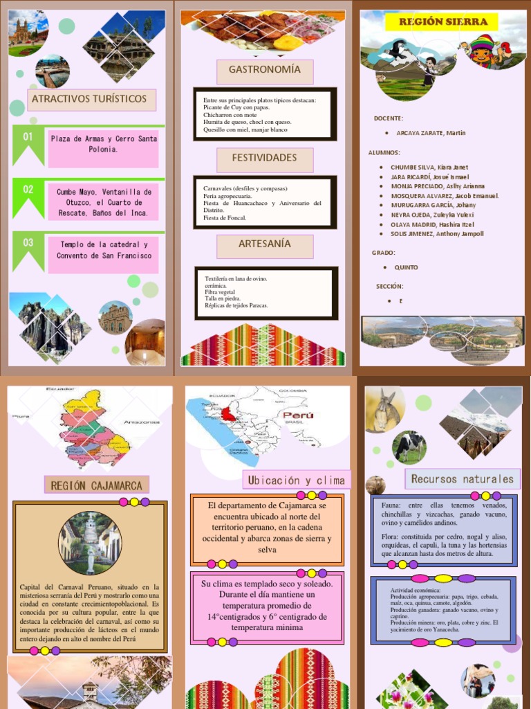 Triptico Cajamarca | PDF | Perú | Comida y bebida