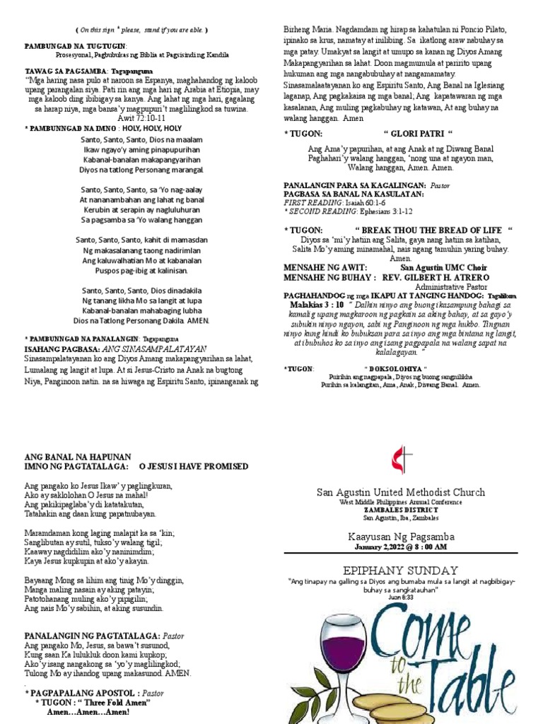 Communion Liturgy | PDF