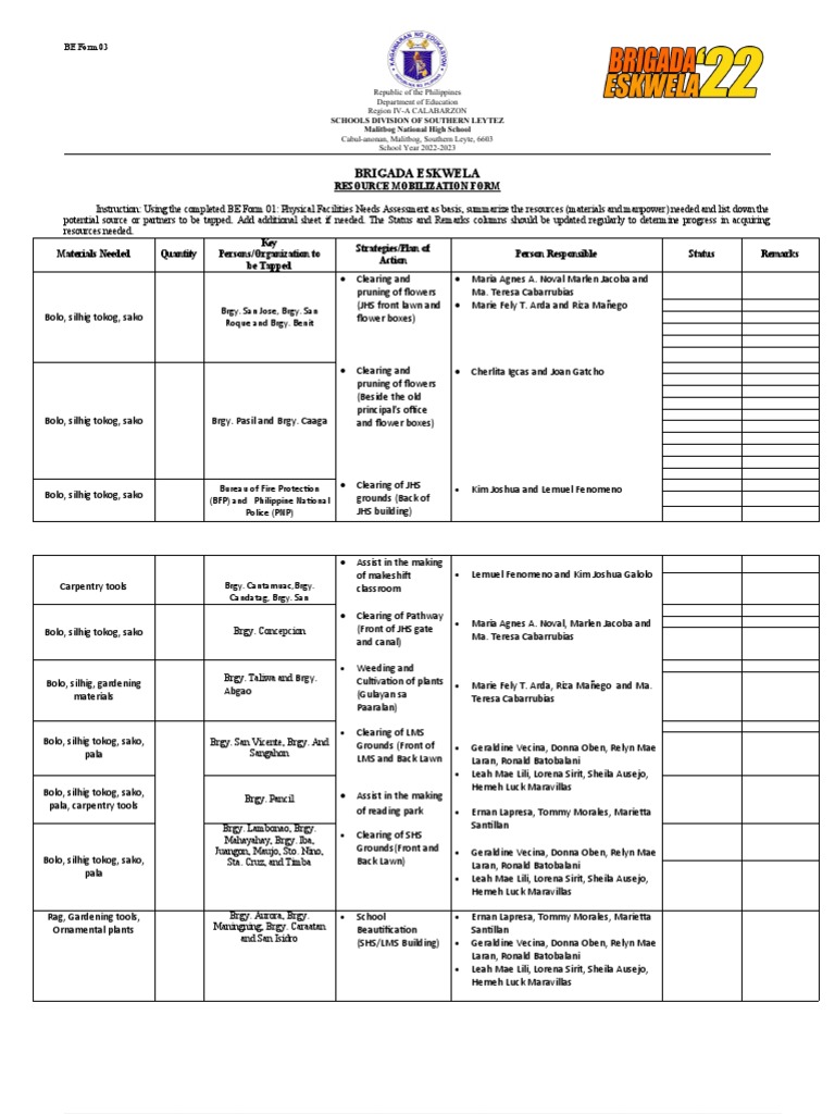 BE-Form-3 (2022-2023) | PDF | Outdoor Recreation | Plants