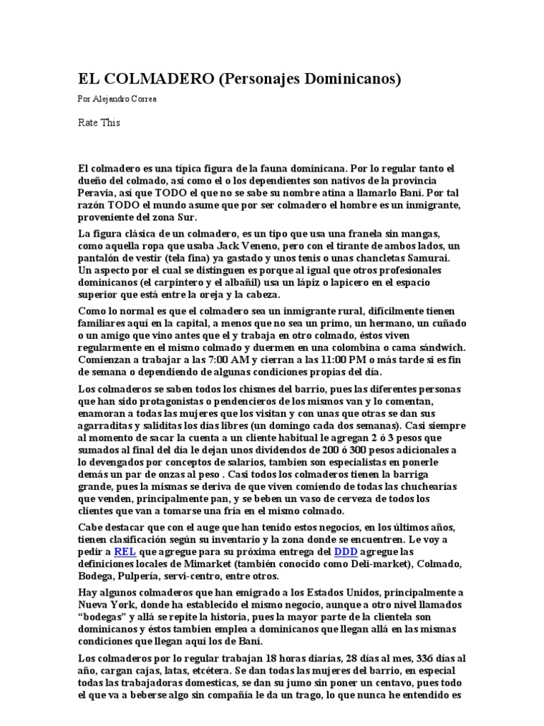 El Colmadero | PDF | República Dominicana