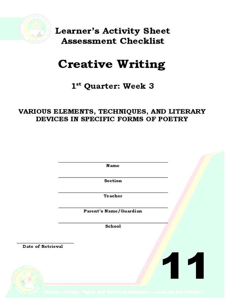 Creative Writing Week 3 | PDF | Metre (Poetry) | Poetry