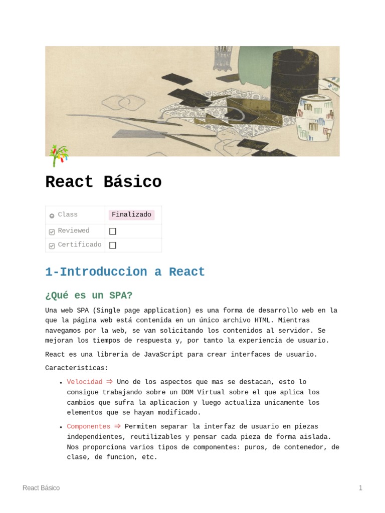 React Basico | PDF | Internet | Tecnologías de la información React Basico | PDF | Internet | Tecnologías de la información
