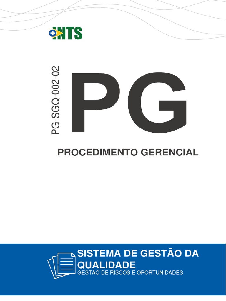 PG - SGQ .002 02 Gestão de Riscos e Oportunidades | PDF | Risco | ISO 9000