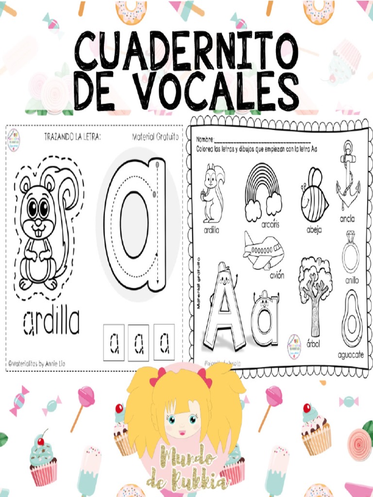 Cuadernillo Aprendiendo Vocales Recopilado Por Mundo de Rukkia | PDF