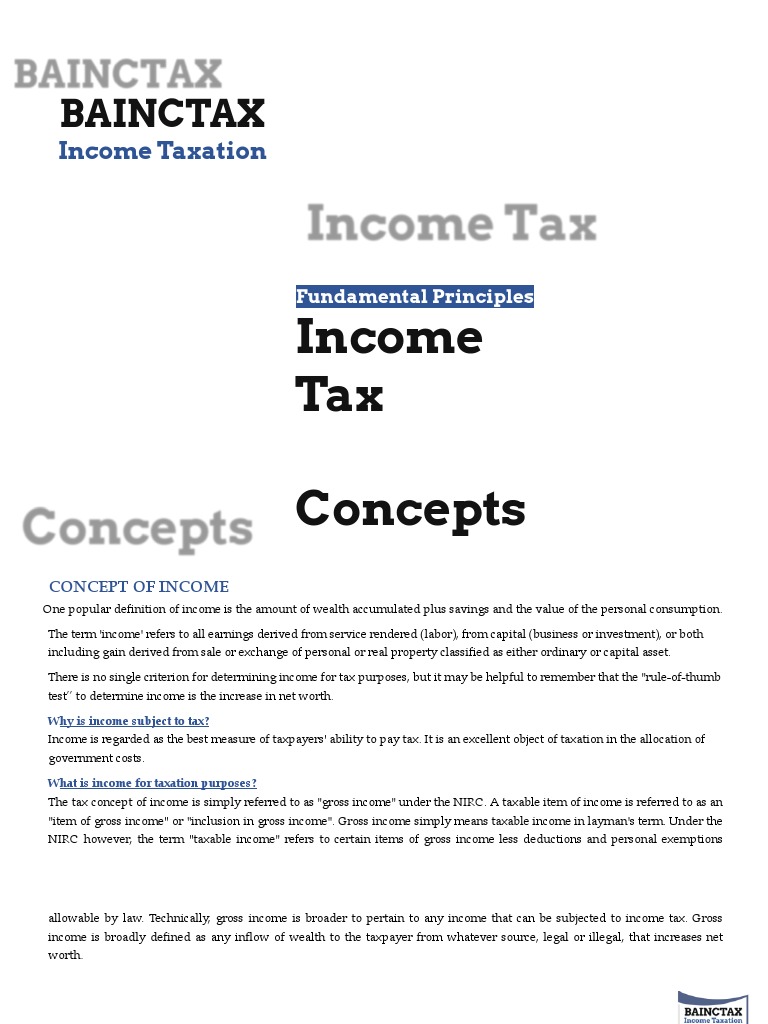 Module 03 - Income Tax Concepts | PDF | Gross Income | Taxes