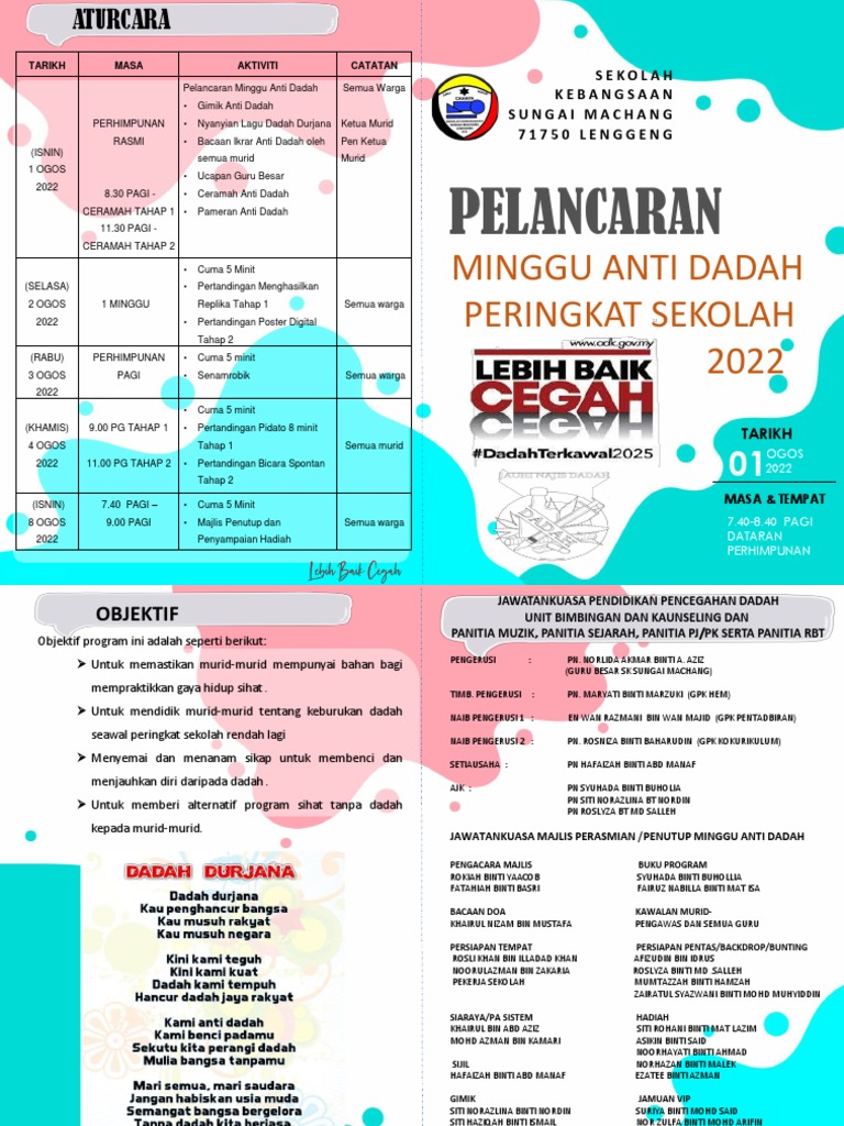 Buku Program Minggu Anti Dadah 2022 | PDF