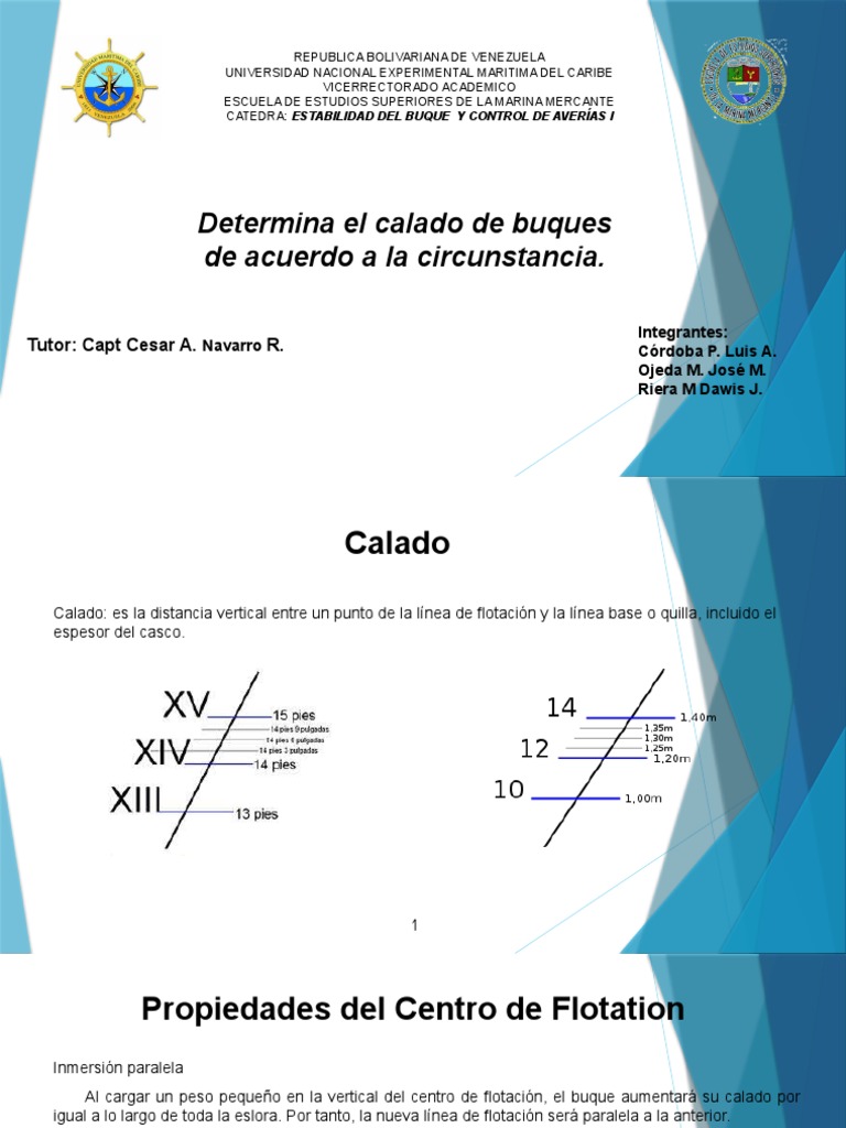 Calado de Buques de Acuerdo A La Circunstancia | PDF | Densidad | Agua