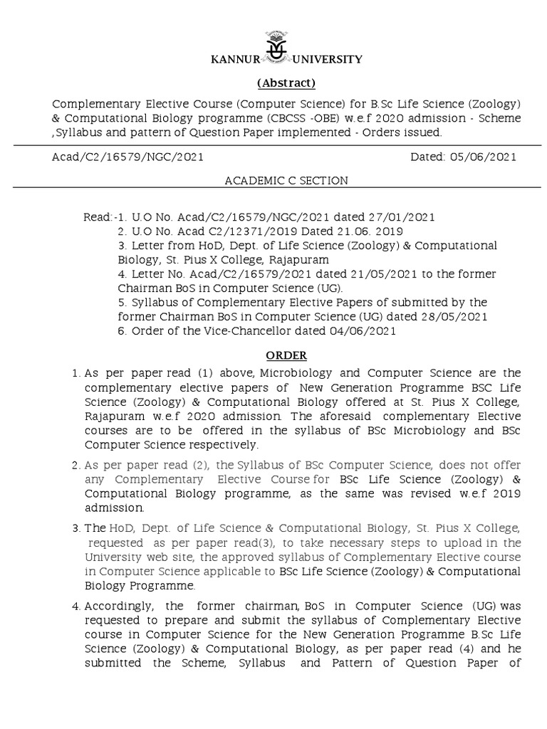 Computer Science Complementary For B.SC Life Science | PDF | Subroutine ...