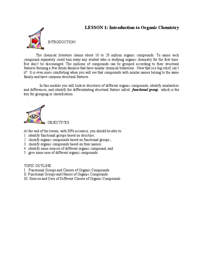 Organic Chemistry Lesson on Functional Groups | PDF | Functional Group ...