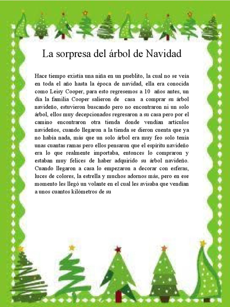 La sorpresa del árbol navideño | PDF | Navidad