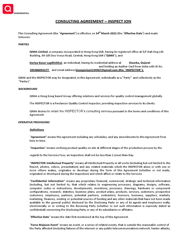 Kesur Goriya- PT Contract (1) | PDF | Confidentiality | Employment