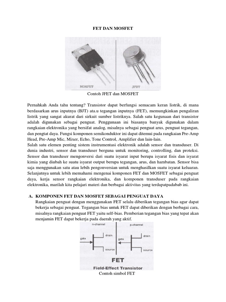 Fet Dan Mosfet | PDF Fet Dan Mosfet | PDF