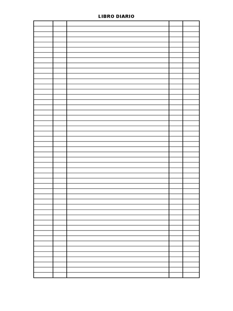 Plantilla Libro Diario | PDF