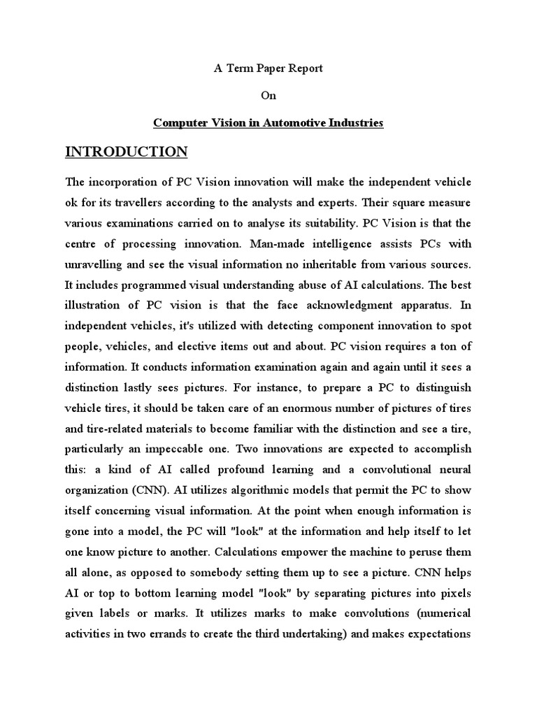 6 Report | Download Free PDF | Computer Vision | Artificial Intelligence