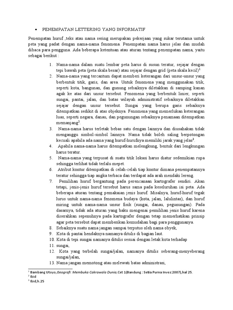 PENEMPATAN LETTERING YANG INFORMATIF Materi | PDF