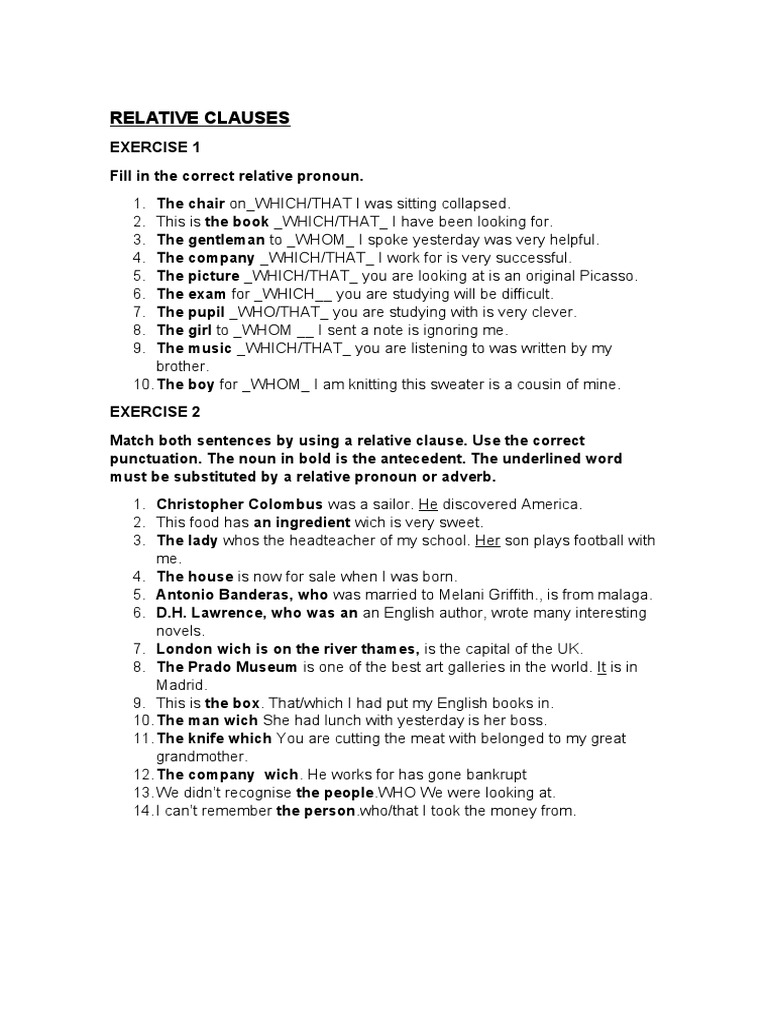 Relative Clauses | PDF | Linguistics | Syntax