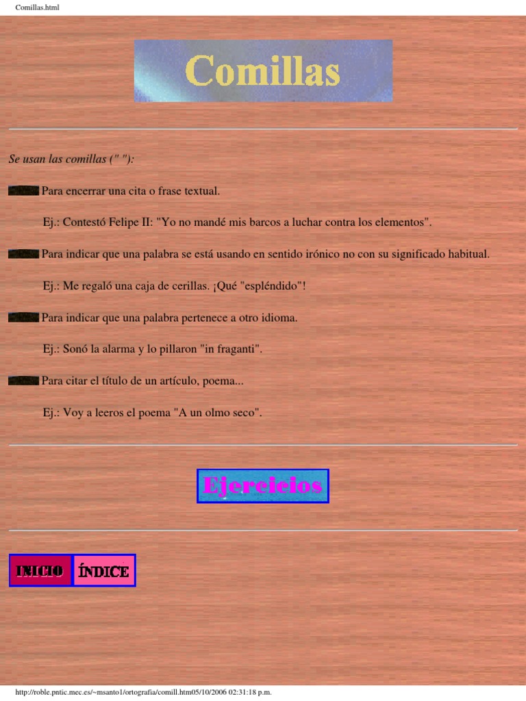 Comillas HTML | PDF