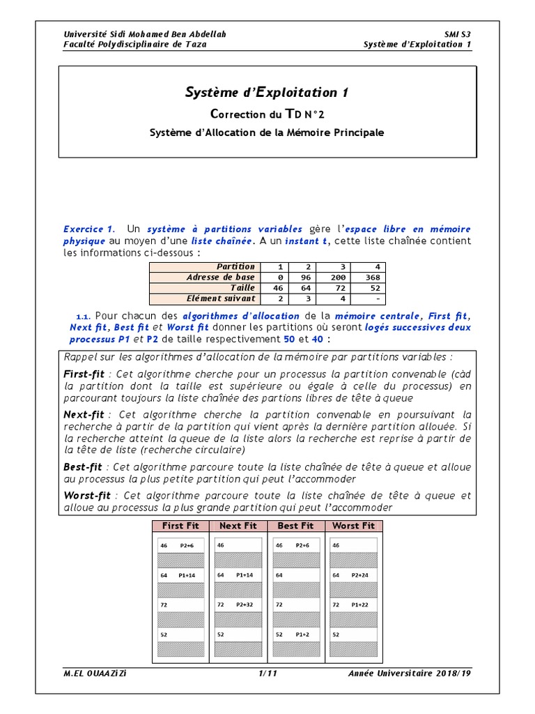 TD2 SAMP (Correction) | PDF | Données | Informatique