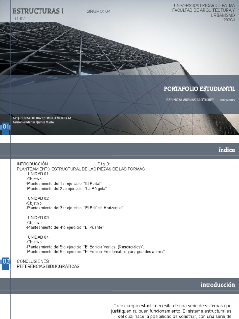 Portafolio Estructuras | PDF | Concreto reforzado | Braguero