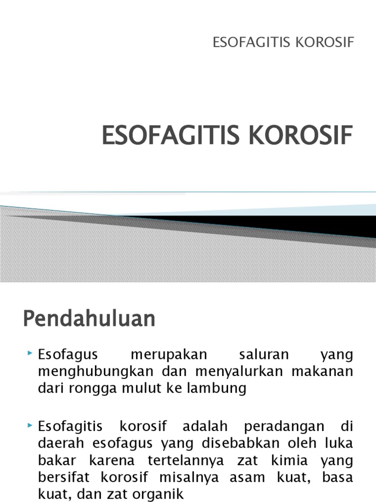 Uni taslimESOFAGITIS-KOROSIF | PDF | Kajian Bahasa Asing