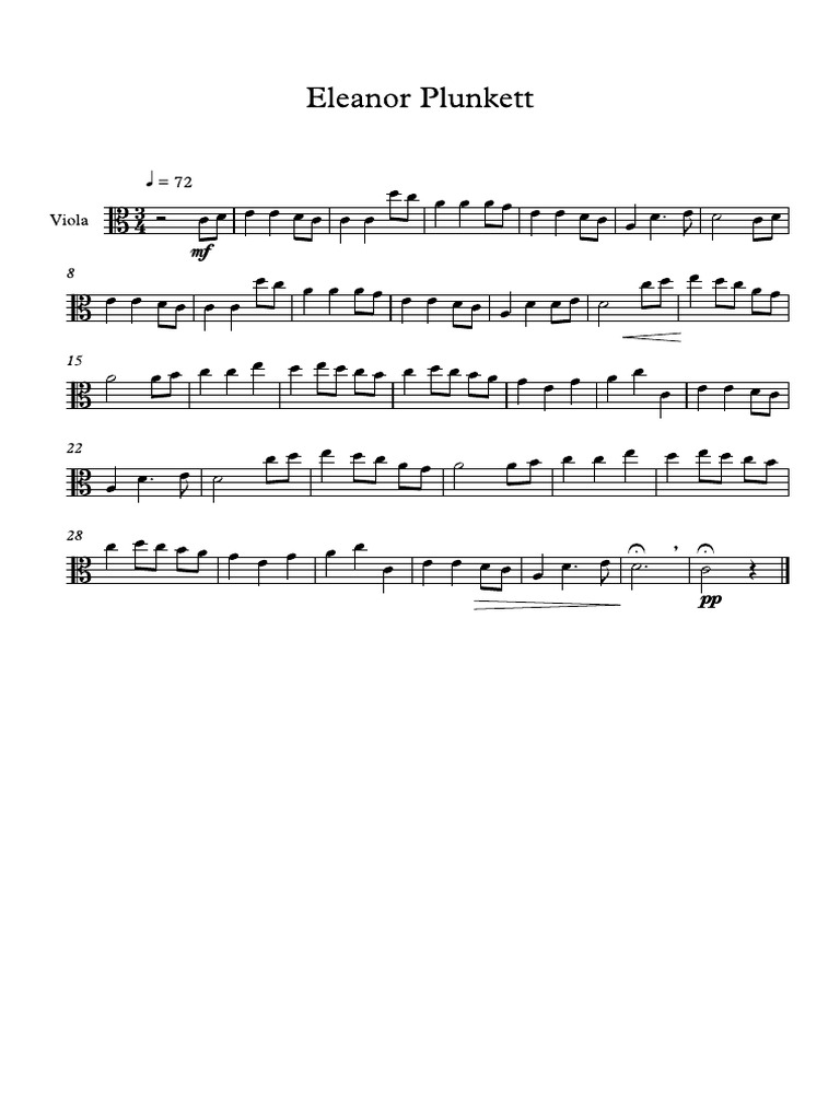 Eleanor Plunkett Viola | PDF