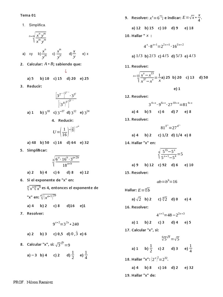 Semana 1 y 2 | PDF | Matemática Elemental | Aritmética