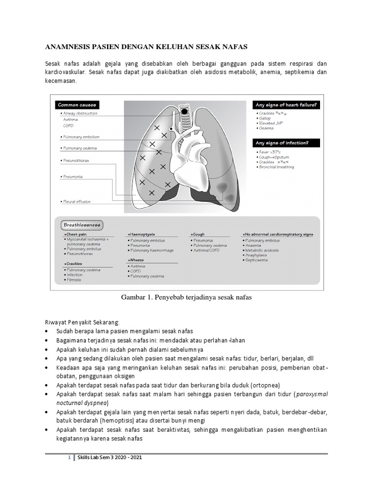 Anamnesis Pasien Sesak Nafas | PDF | Pengembangan Diri