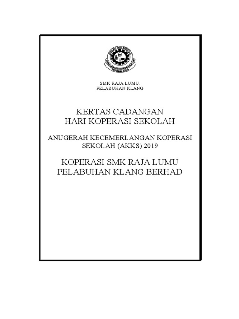Kertas Kerja HKS 2019 | PDF
