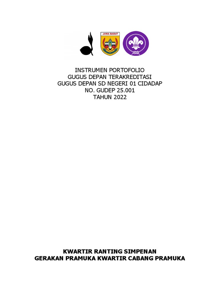 Instrumen Portofolio Akreditasi Gugus Depan | PDF