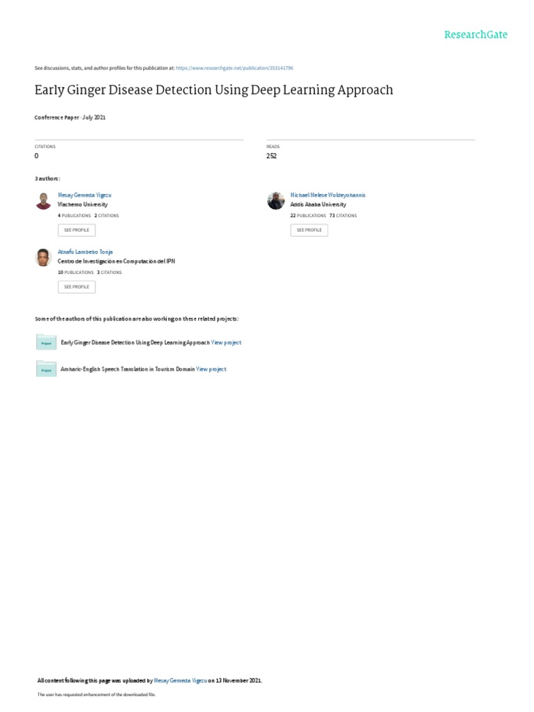Early Ginger Disease Detection Using Deep Learning Approach3 | PDF ... Early Ginger Disease Detection Using Deep Learning Approach3 | PDF ...