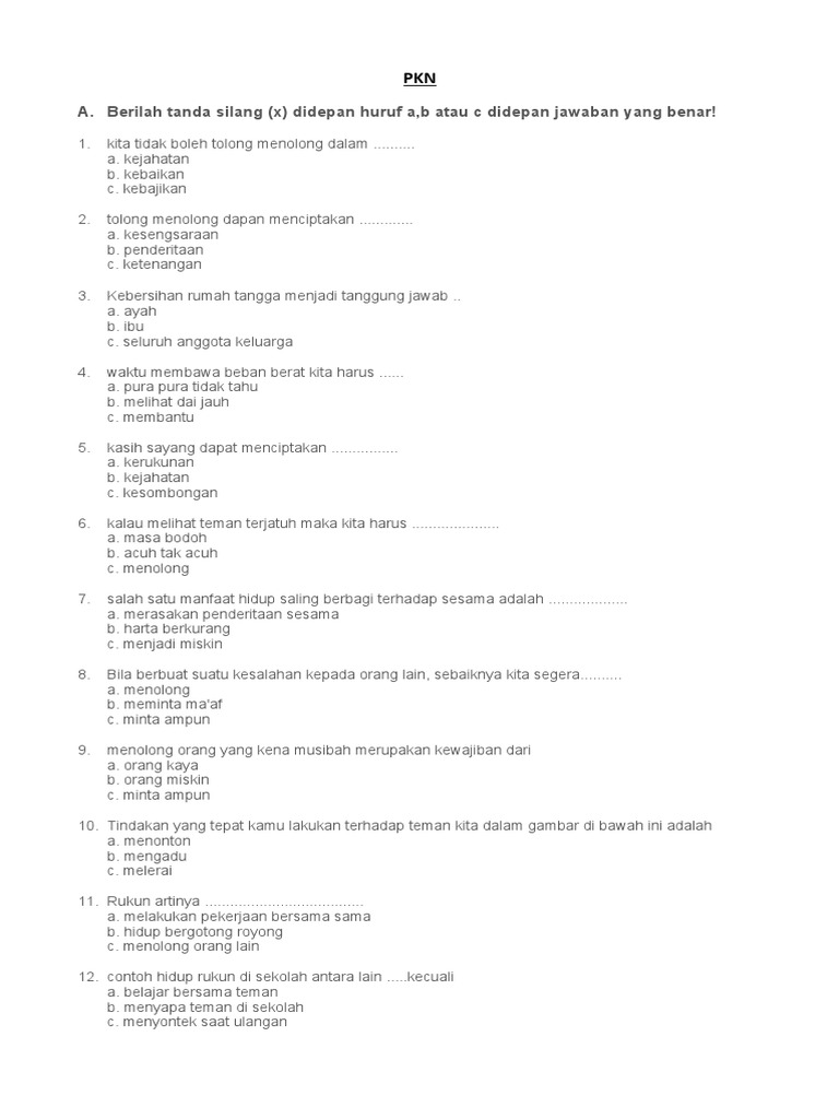 PKN KLS 2 SD | PDF | Griya & Taman
