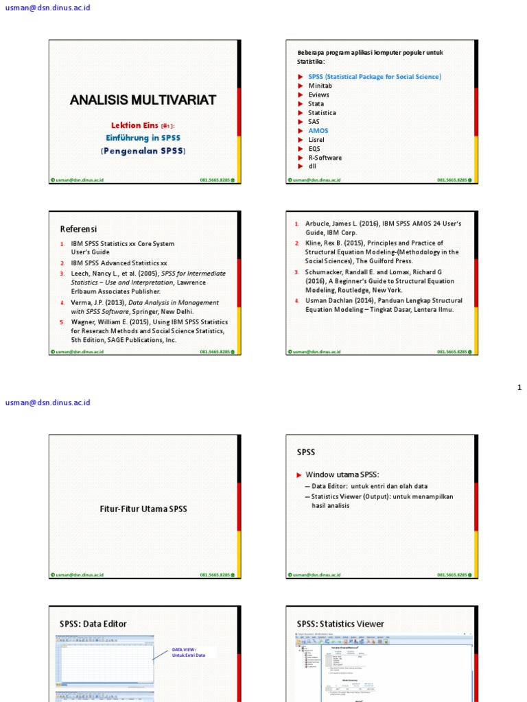 Analisis Multivariat#1 - Pengenalan SPSS | PDF