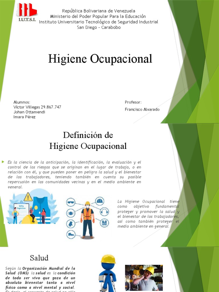 Higiene Ocupacional | PDF | Seguridad y salud ocupacional | Higiene Ocupacional