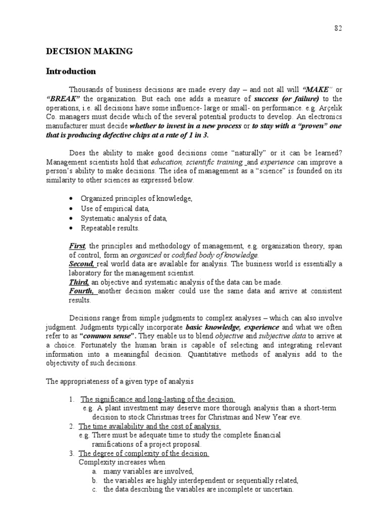 Decision Theory | PDF | Decision Making | Teaching Mathematics
