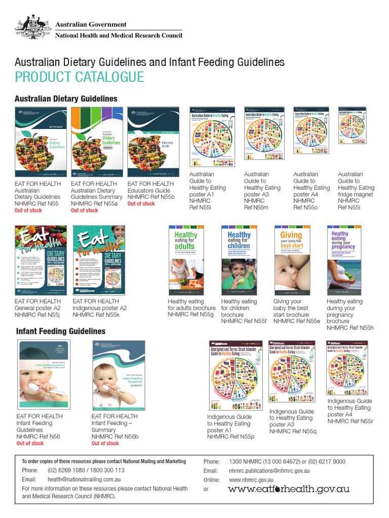 Australian Dietary Guidelines - Product Catalogue | PDF | Healthy Diet | Diet & Nutrition