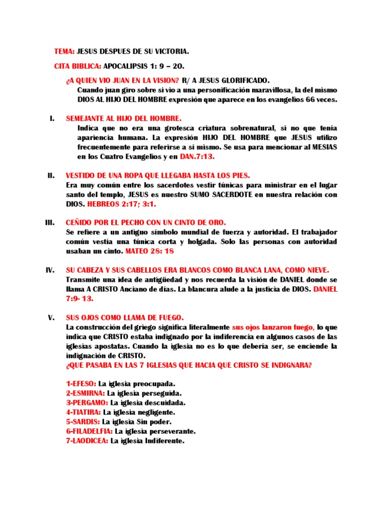 Bosquejo Del Apocalipsis | PDF | Jesús | Libro de daniel