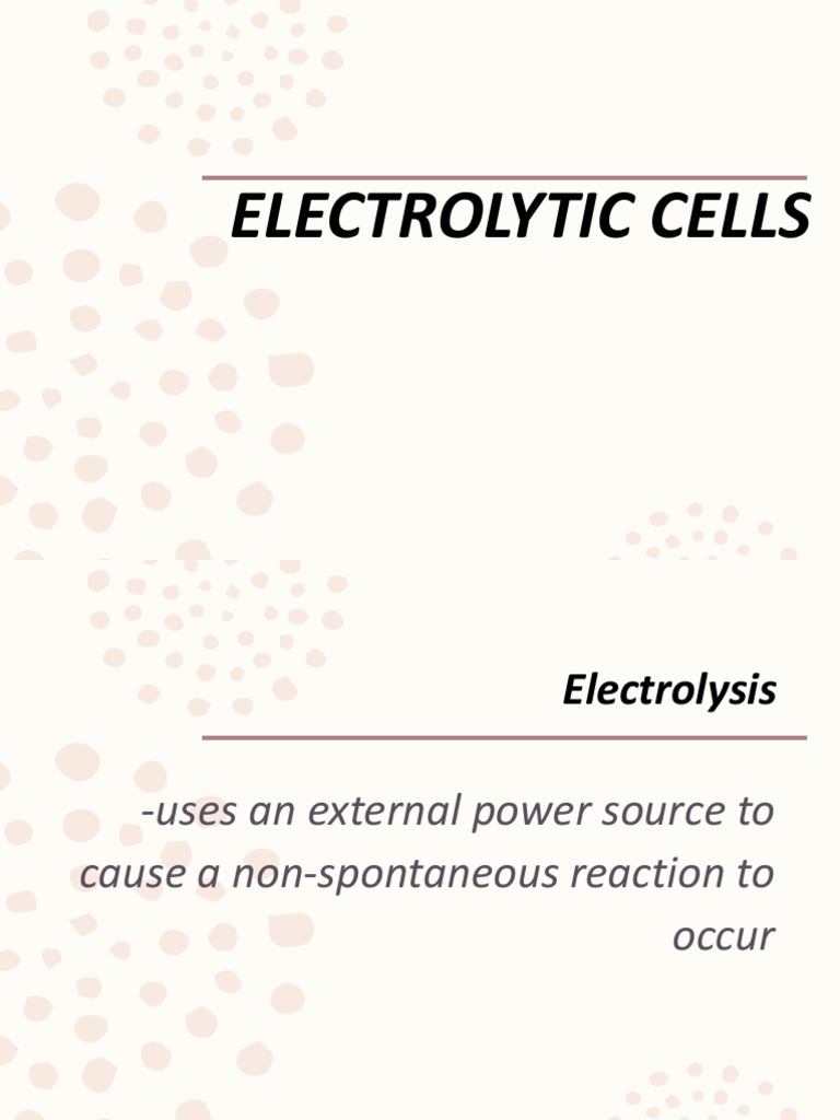 2 Electrochemistry (Electrolytic Cells) | PDF | Redox | Chlorine