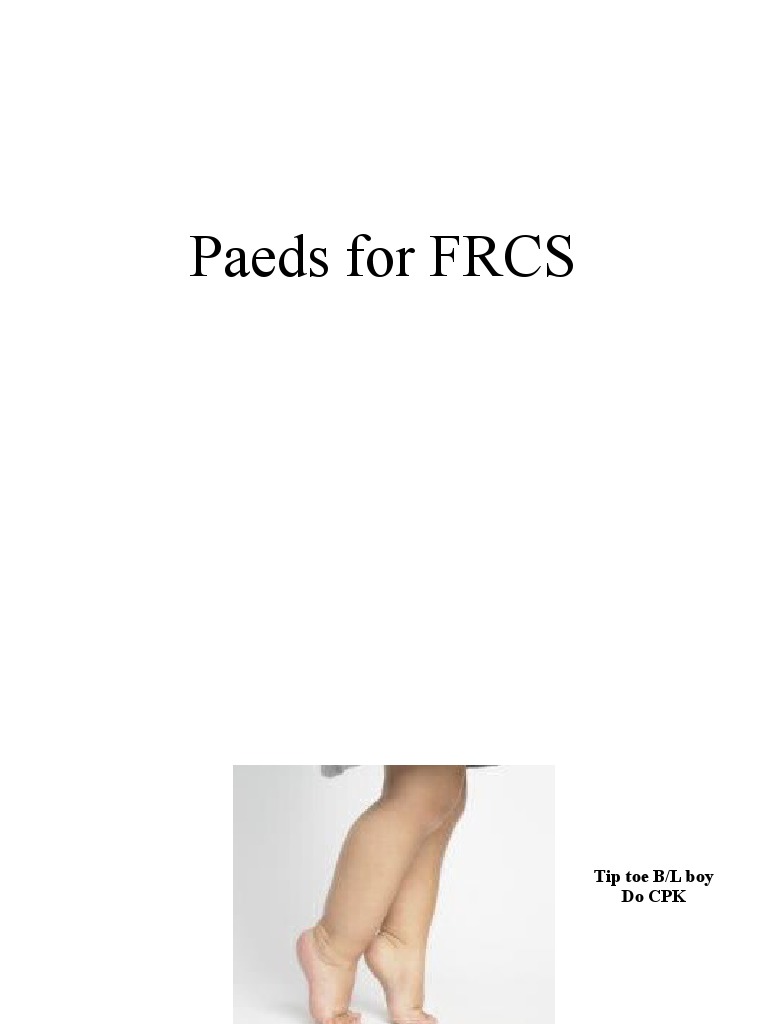 Paeds For FRCS | PDF