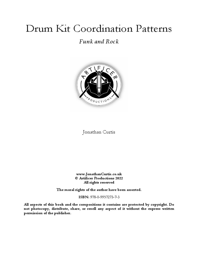 Drum Kit Coordination Patterns - Funk and Rock SAMPLE | PDF | Drum Kit | Funk