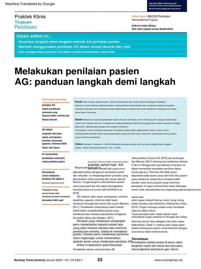 Performing An A G Patient Assessment A Step by Step Guide | PDF