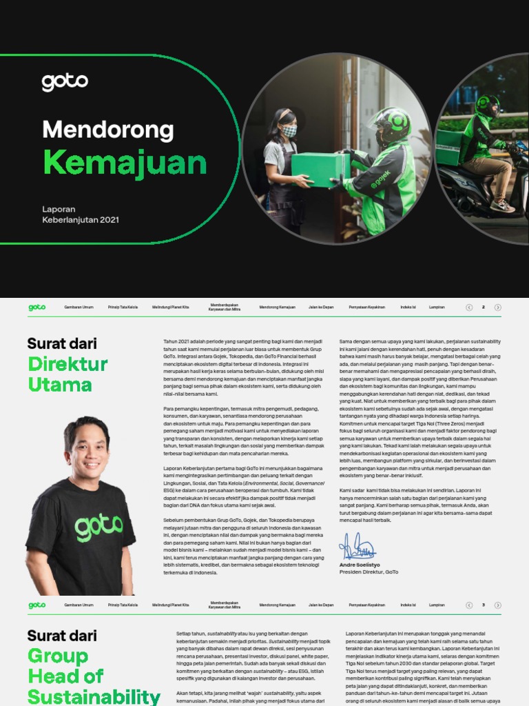 GoTo 2021 Sustainability Report - Bahasa Indonesia | PDF