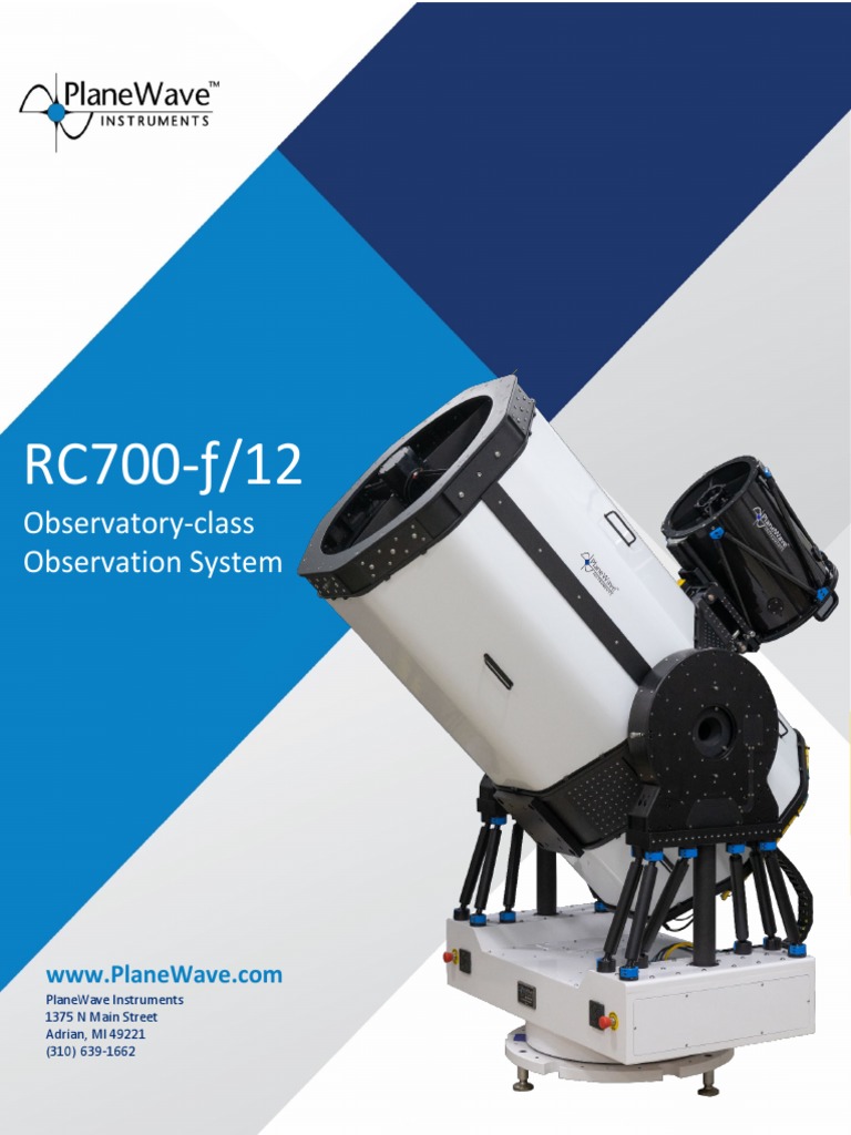PlaneWave RC700-F12 V4 | PDF | Telescope | Minute And Second Of Arc