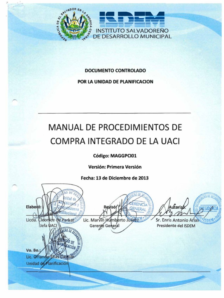 Manual de Procedimientos de La UACI | PDF | Presupuesto | Business