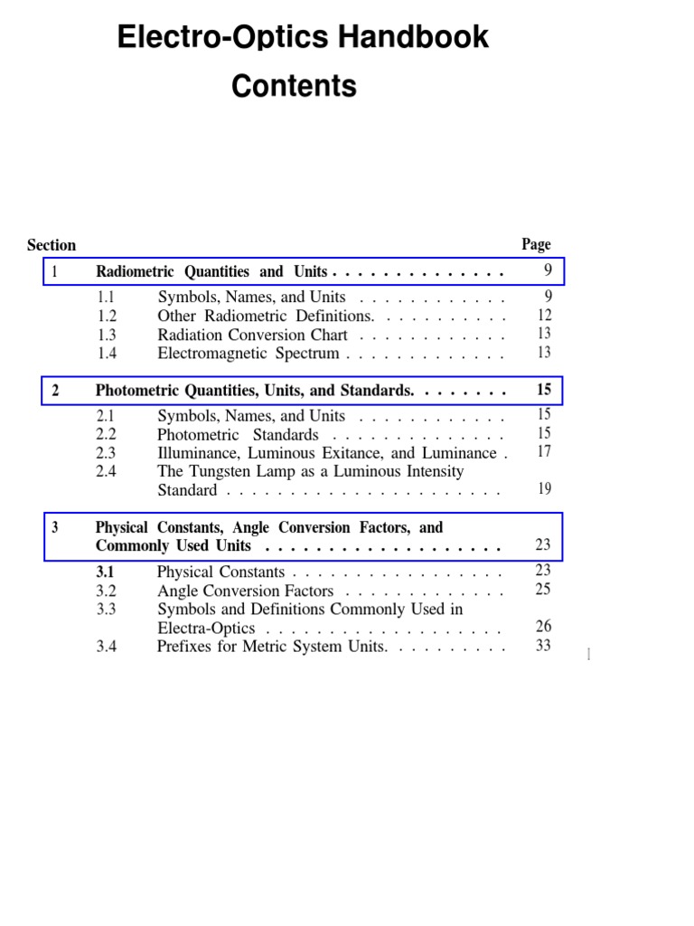 Electro Optics | PDF | Color | International System Of Units
