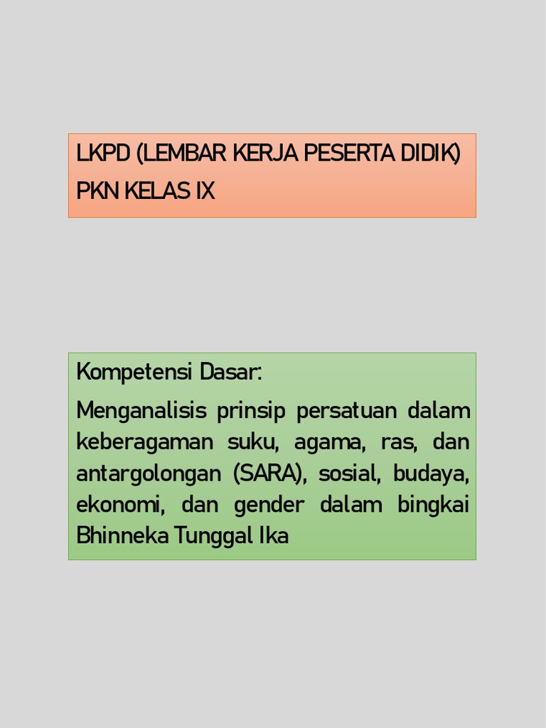 LKPD Pertemuan 1 - Keberagaman | PDF | Game & Aktivitas