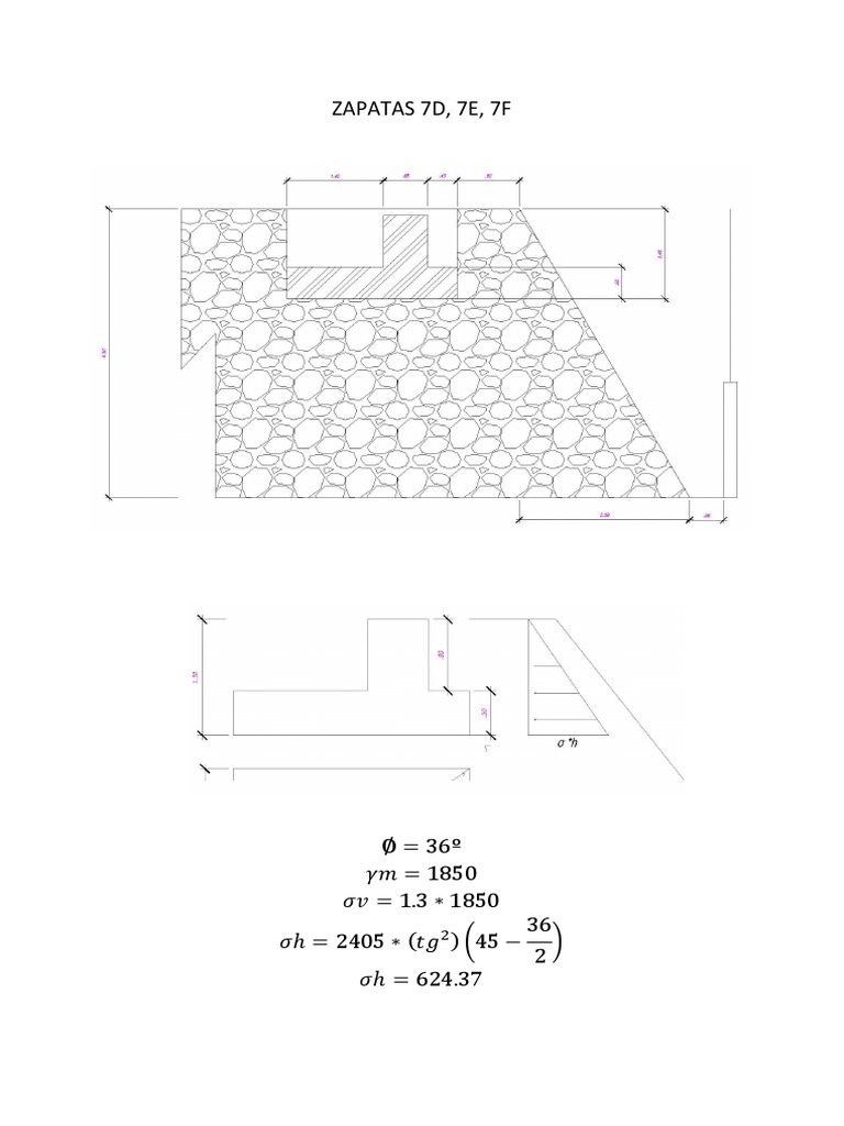 Zapatas 7D, 7e, 7F | PDF